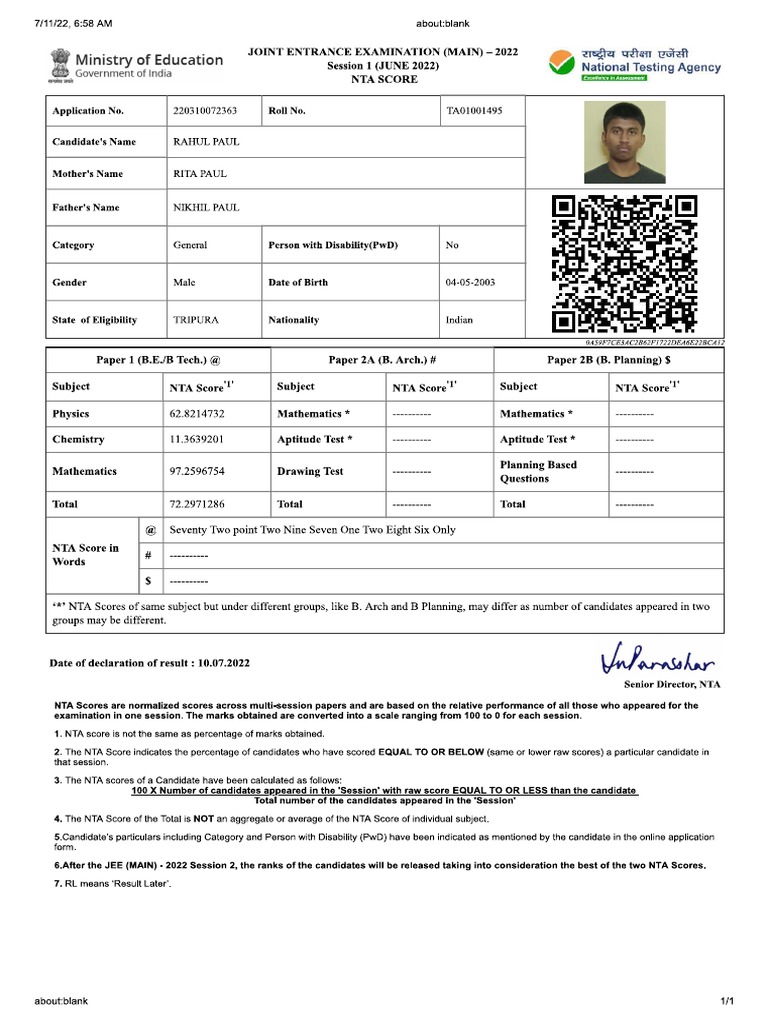 Session - 1 - Score Card | PDF