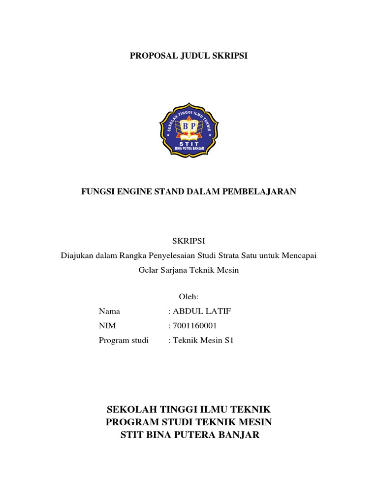Proposal Judul | PDF