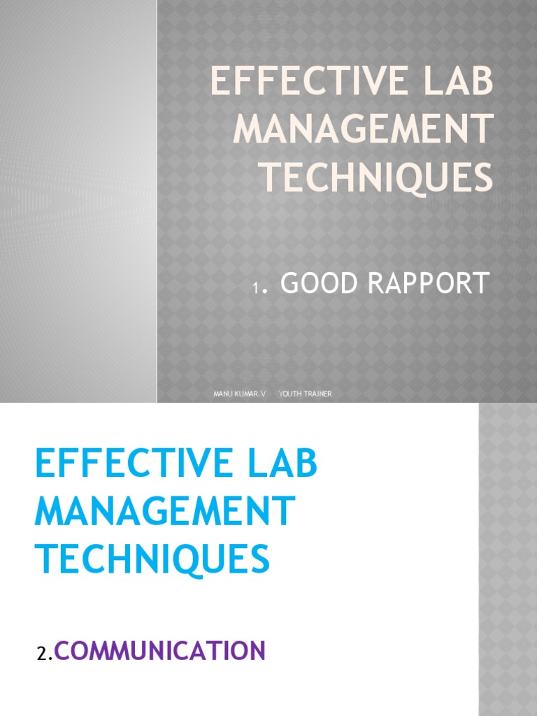 Effective Lab Management | PDF
