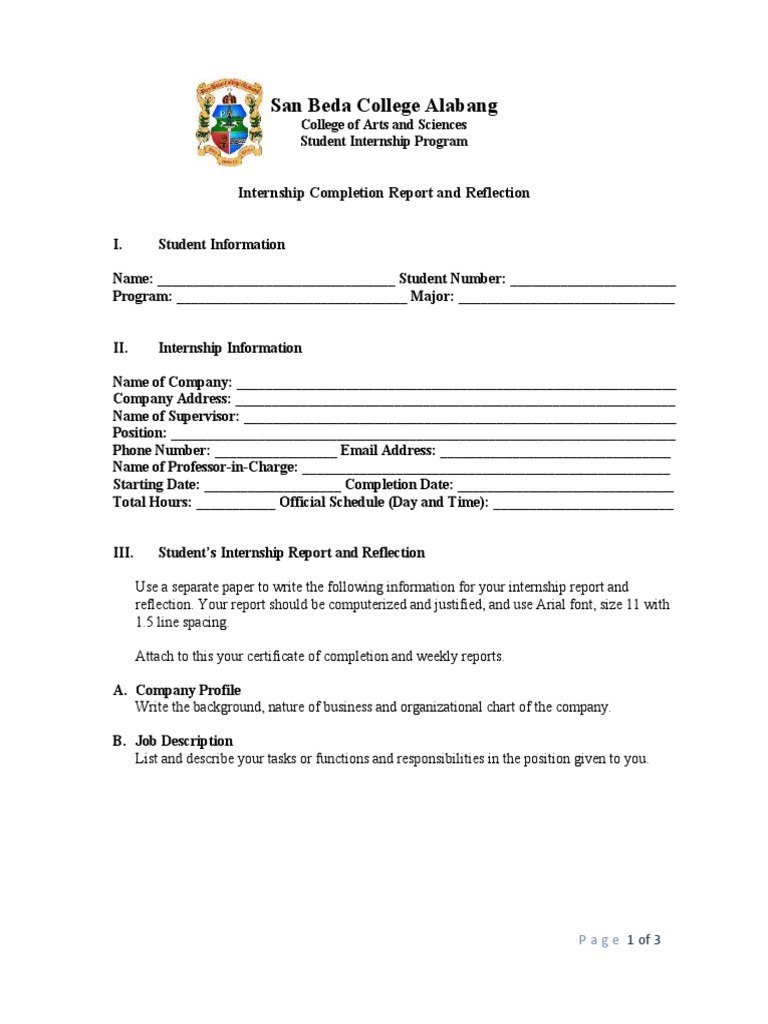 SIP Internship Completion Report and Reflection | Download Free PDF | Internship | Job Hunting