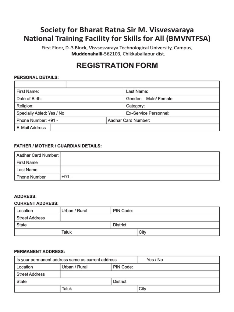 Reg. Form | PDF