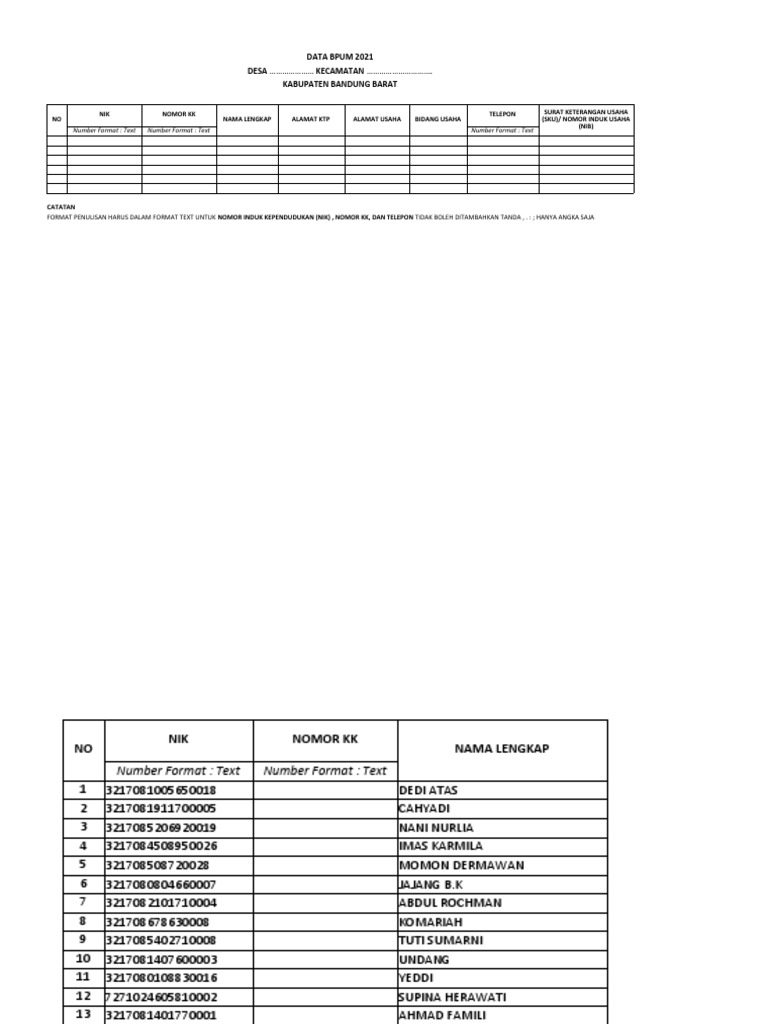 Form Ajuan Data Bpum | PDF