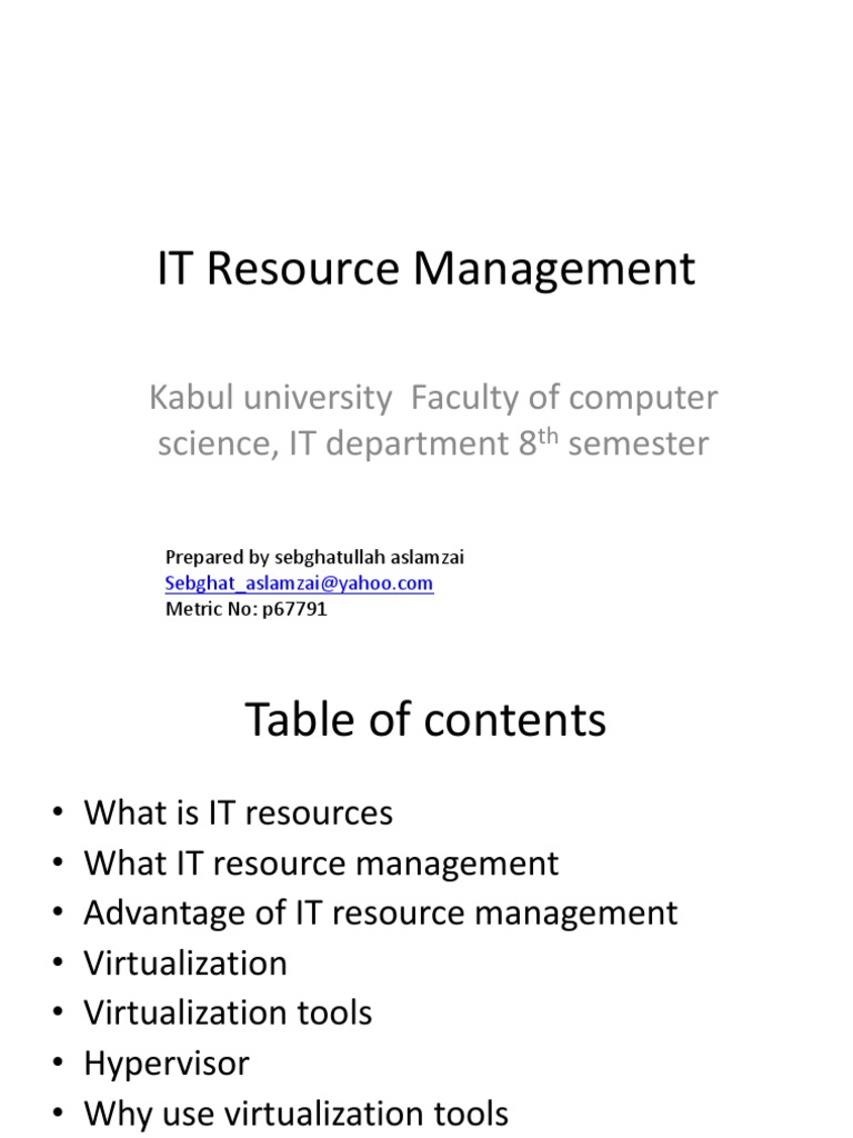 Chap 1 Introduction IT Resource Management | PDF | Virtualization | Virtual Machine