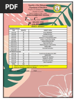 Sample Class Program Sy 2024-2025 | PDF | Philippines