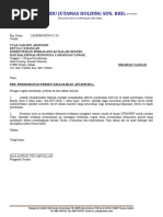 Contoh Surat Permohonan Caruman Lewat Bayar Perkeso (FCLB) | PDF