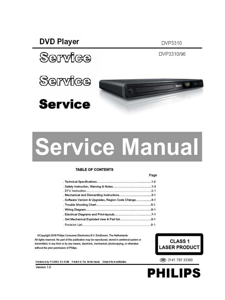 Philips DVP 3310 Service Manual1 - 5 | Download Free PDF | Soldering ...