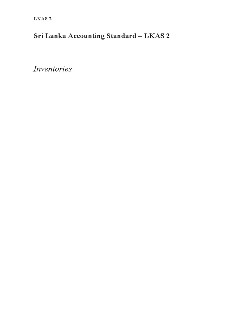 LKAS 2: Accounting for Inventories | PDF | Inventory | Fair Value