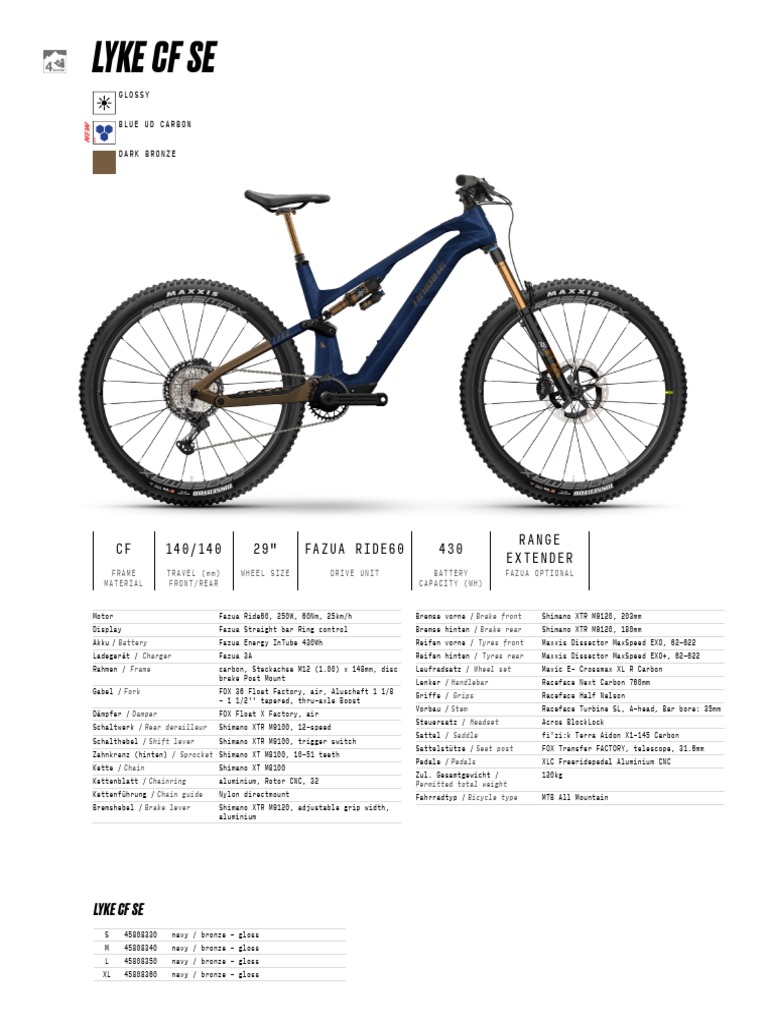 Haibike My23 Lyke Specs | PDF | Transport | Components