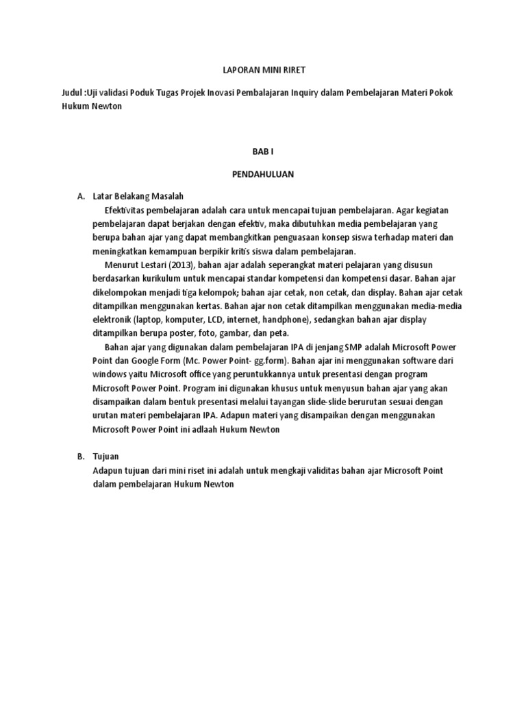 Mini Riset KMMPF | PDF | Komputer