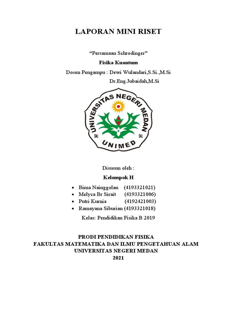 Laporan MR Fisika Kuantum Kelompok H | PDF