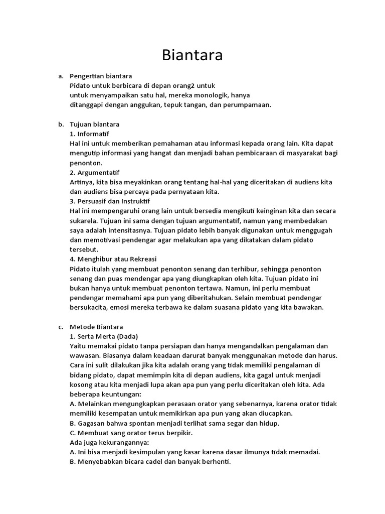 Makalah Biantara | PDF