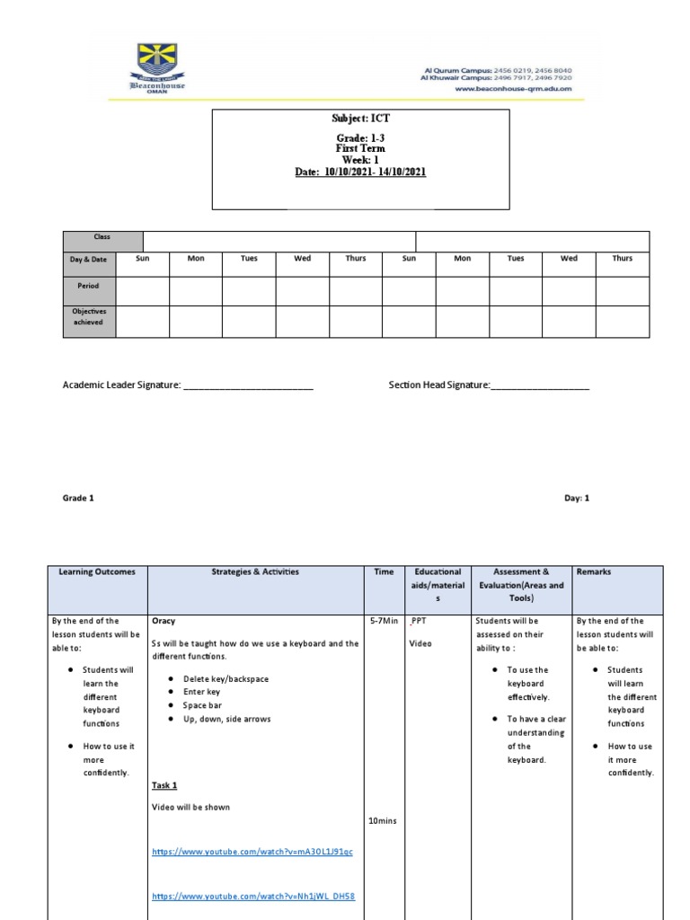 ICT Keyboard and Painting Skills for Grades 1-3 | PDF | Computer ...