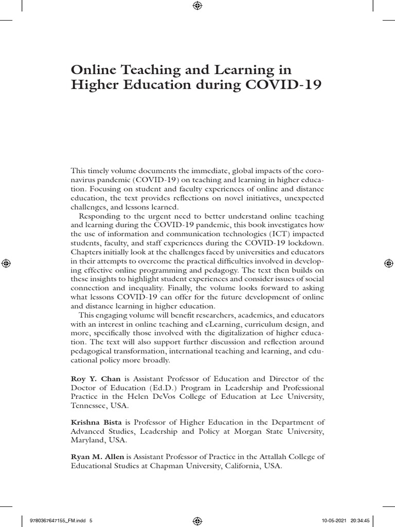 2022 Is Online and Distance Learning | PDF | Distance Education ...
