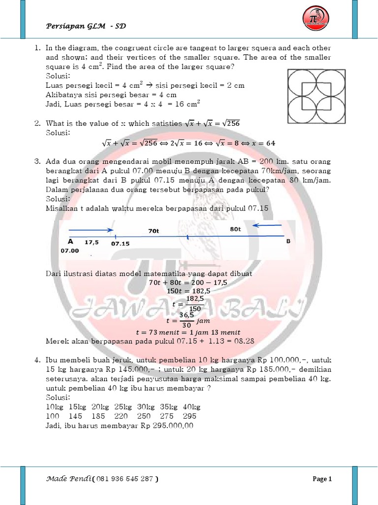 GLM SD 4 Solusi | PDF