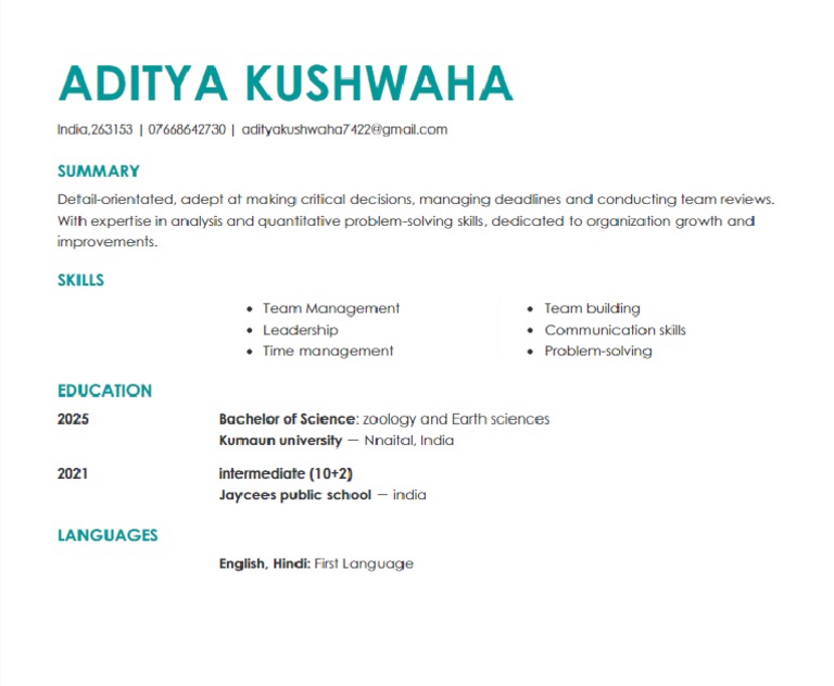 Aditya Kushwaha Pdf