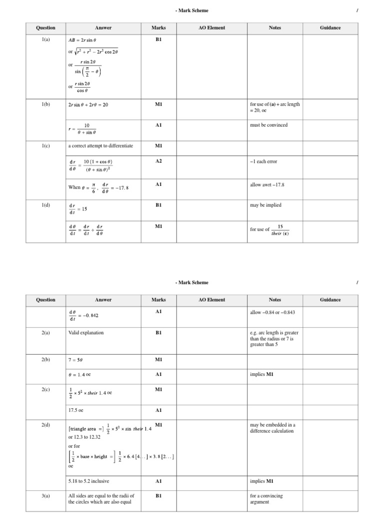 Circular Measures MS | PDF | Area | Triangle