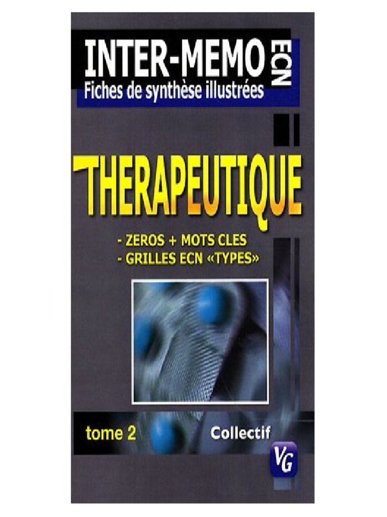 Therapeutique Tome II - Inter-Memo | PDF