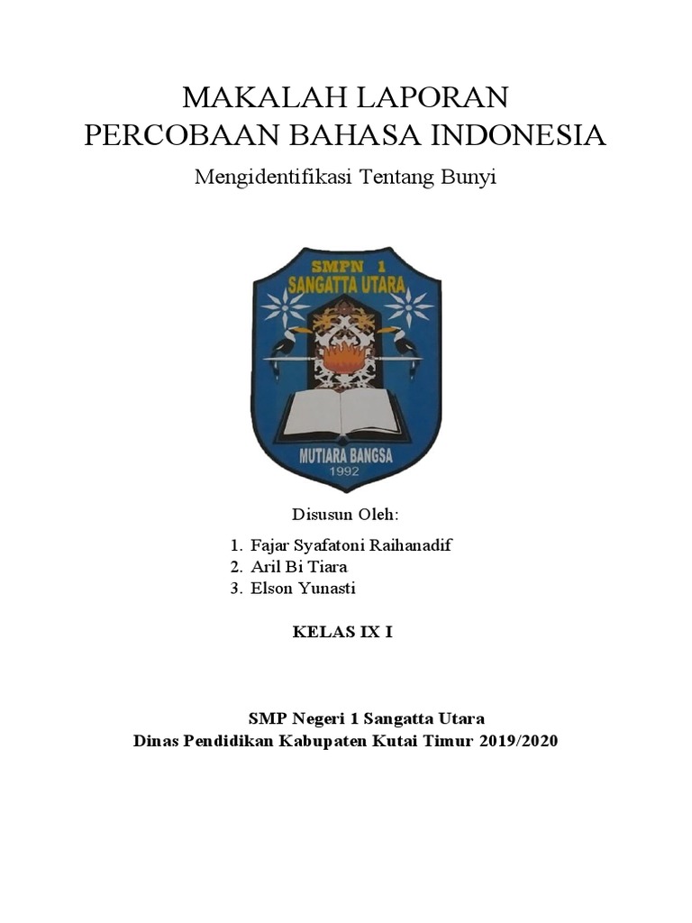 Makalah Laporan Percobaan Bahasa Indonesia | PDF