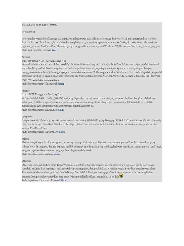 Alat Hacking WiFi Terbaik 2023 | PDF | Komputer
