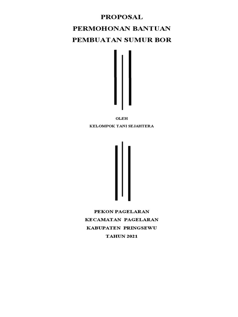 Proposal Sumur Bor | PDF