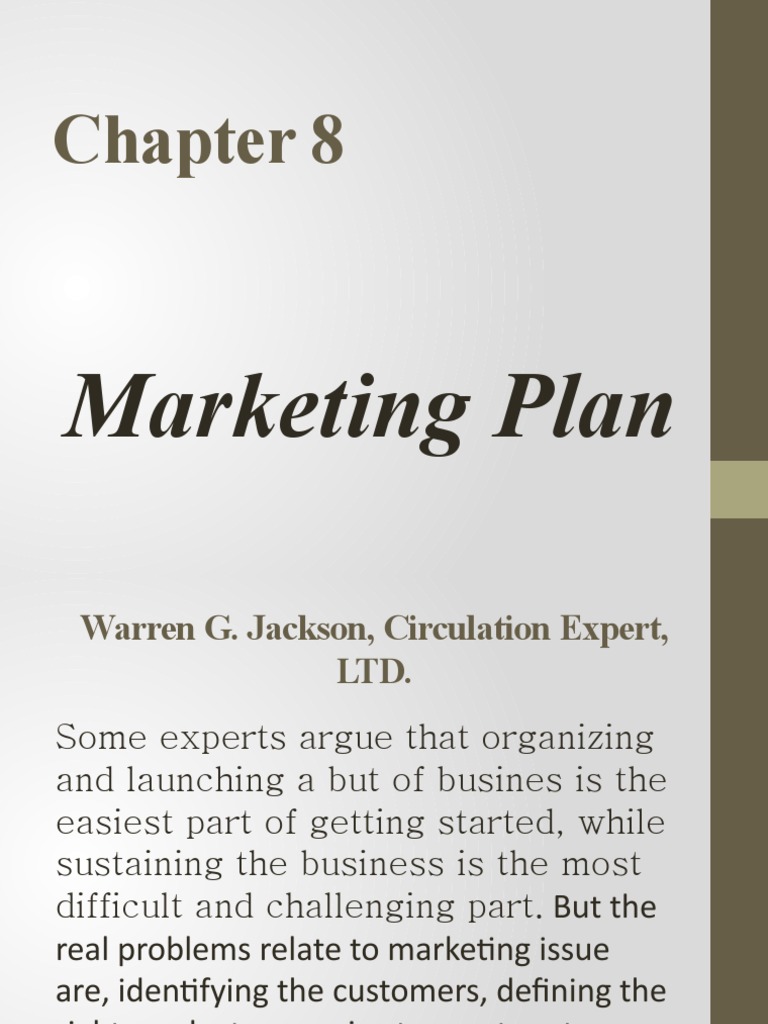 Chapter 8 - The Marketing Plan | PDF | Marketing | Marketing Strategy