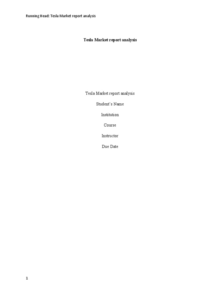Tesla Market Operations and Strategies Analysis | PDF | Marketing ...