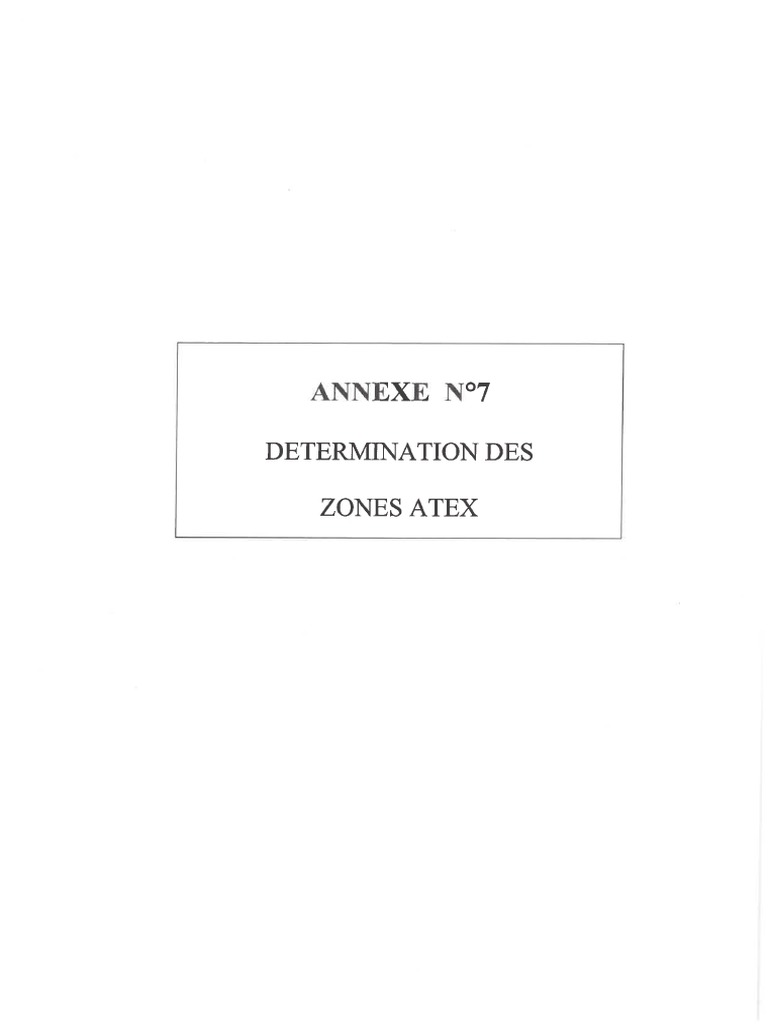 Annexe 7 (Zonage ATEX) | PDF