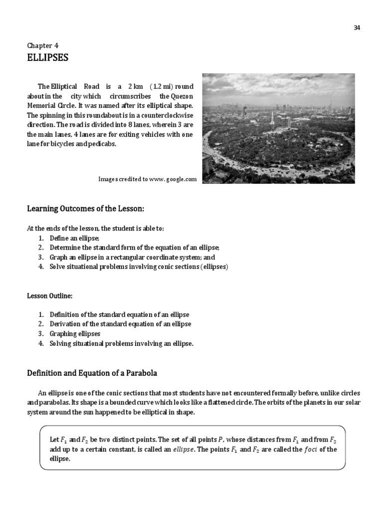 Chapter 4 - Ellipse (Week 5) | PDF | Ellipse | Differential Geometry