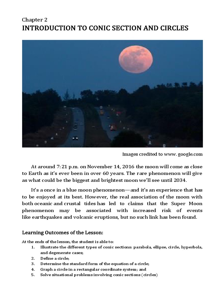 Chapter 2 Introduction To Conic Sections and Circles Week 3 | PDF | Ellipse | Theoretical Physics