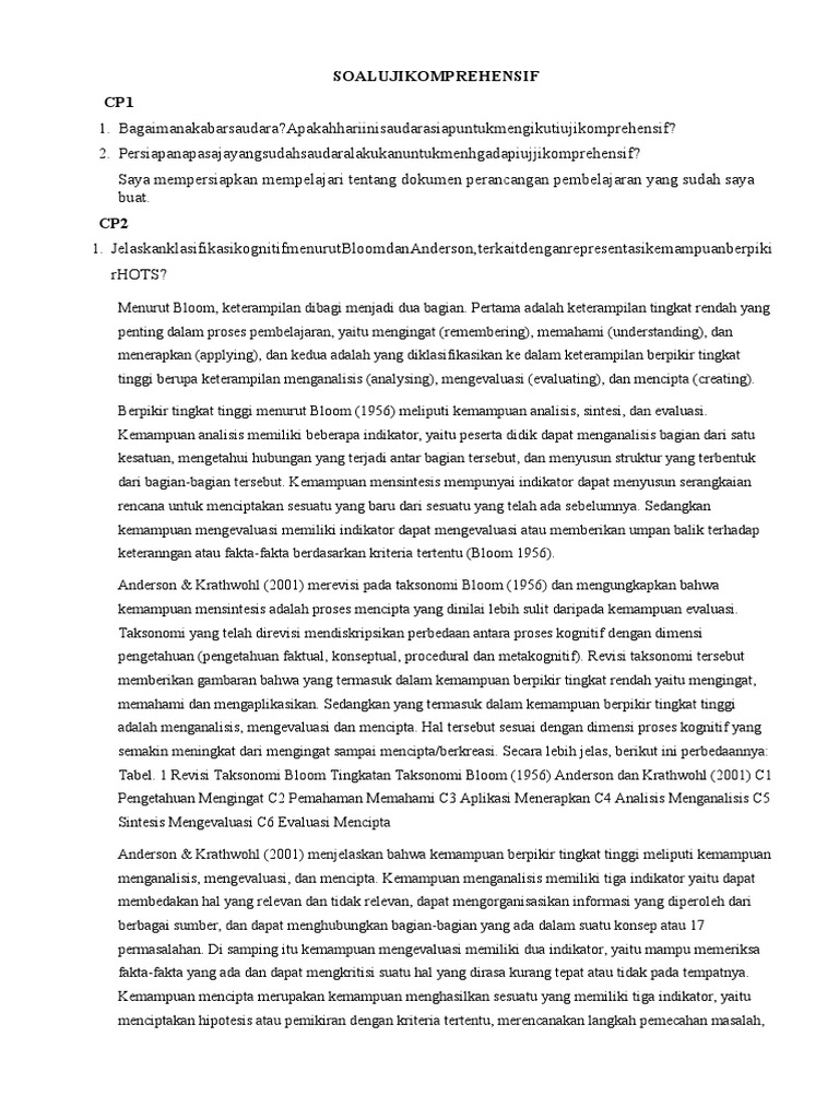 Soal Uji Kompre | PDF