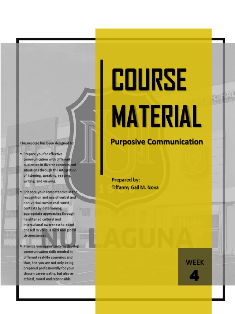Week 4 Purposive Communication | PDF | Cross Cultural Communication ...