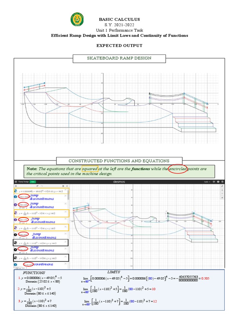 BasCal PETA 1 Ramp Design SAMPLE OUTPUT | PDF | Function (Mathematics) | Analysis