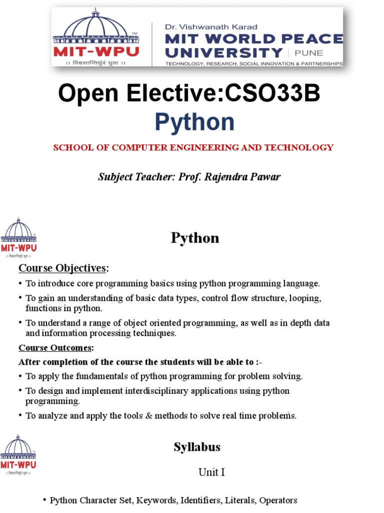 Python Programming Course Overview | PDF | Control Flow | Data Type