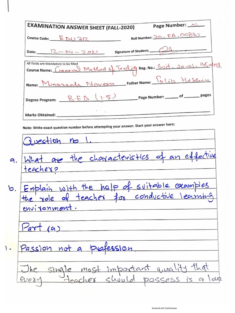 General Method of Teaching EDU312 | PDF