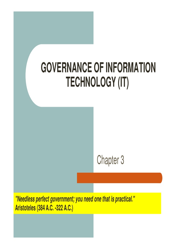 3 Information Technology Governance Chapter 03 Download Free Pdf Standardization