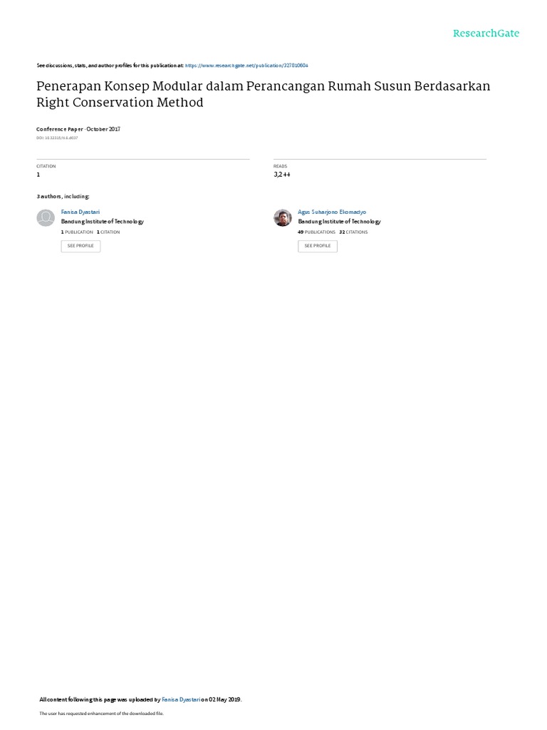 Penerapan Konsep Modular Dalam Perancangan Rumah S | PDF