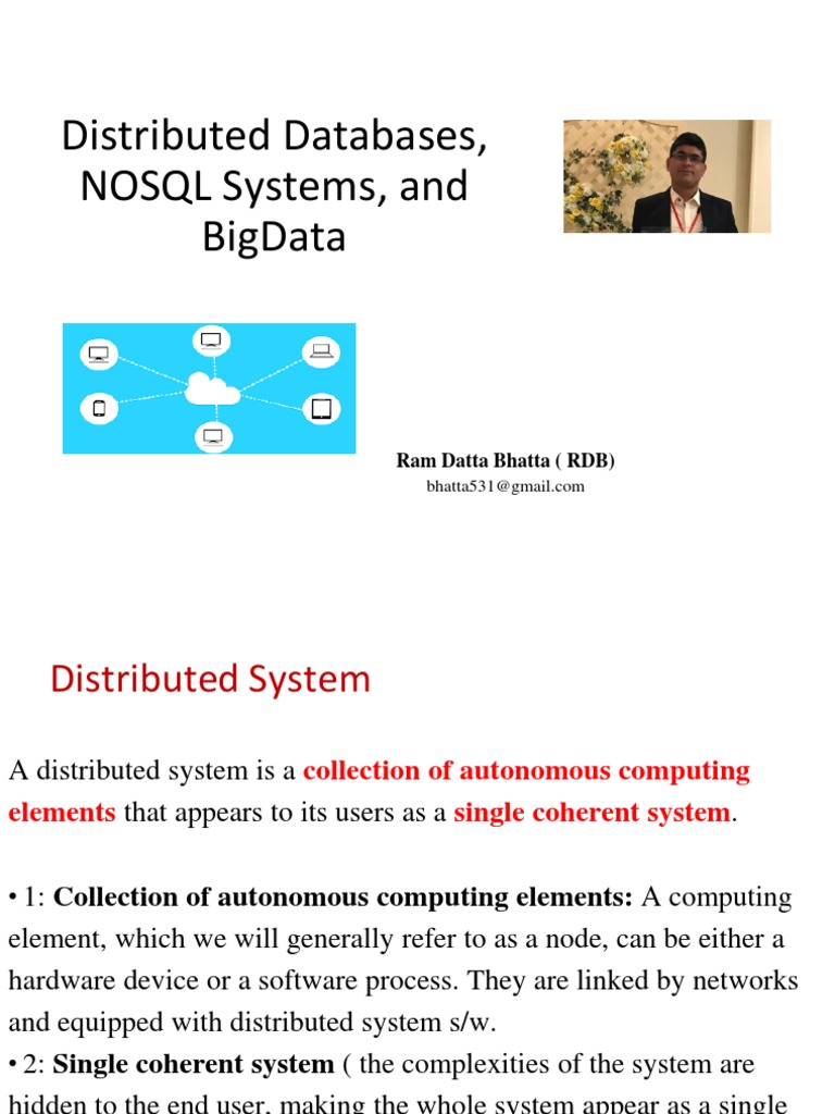 Distributed Database and Big Data | PDF | No Sql | Databases
