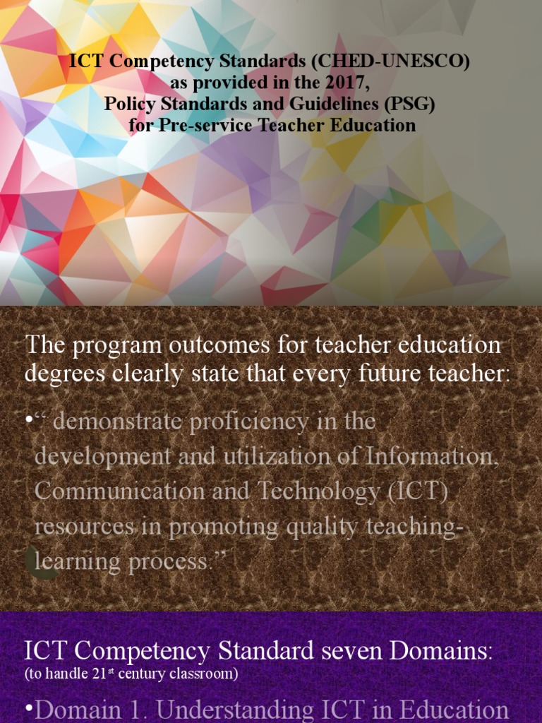 ICT Competency Standards CHED UNESCO | PDF | Educational Technology | Teaching Method