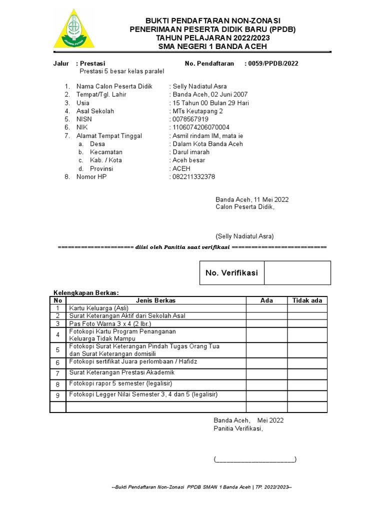0059PPDB2022 PPDB SMAN 1 Banda Aceh 2022 Jalur Prestasi | PDF 0059PPDB2022 PPDB SMAN 1 Banda Aceh 2022 Jalur Prestasi | PDF