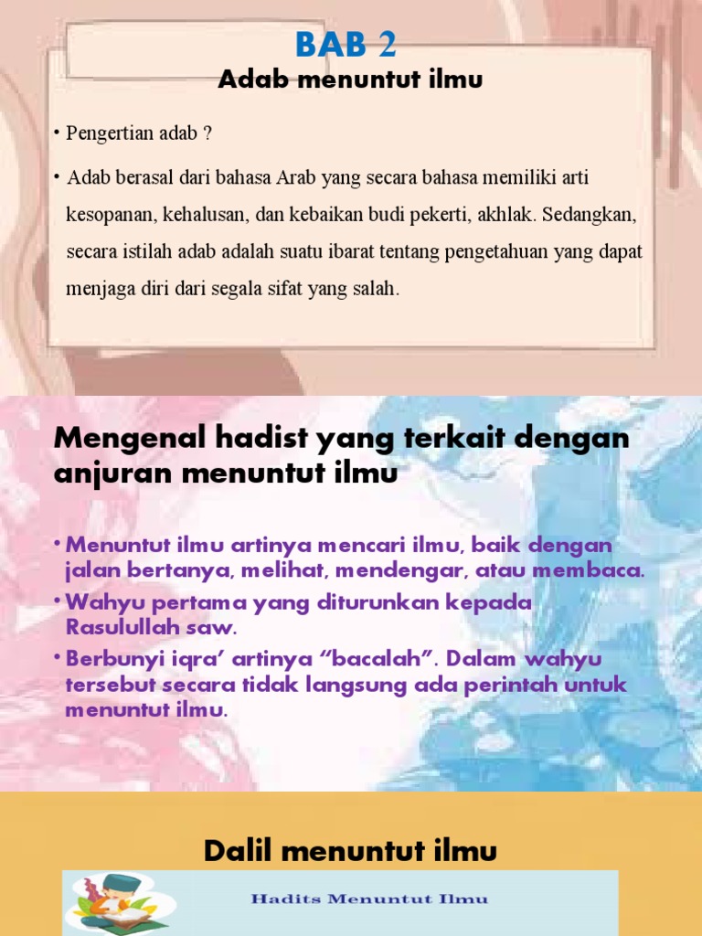 Adab Menuntut Ilmu | PDF