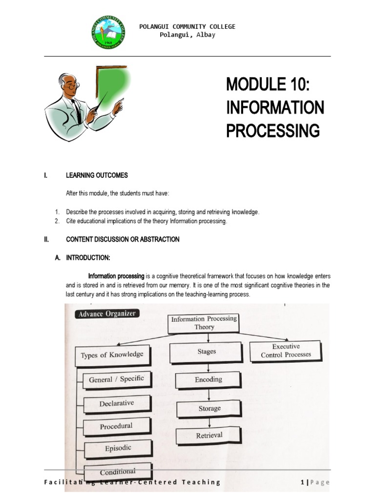 INFORMATION PROCESSING THEORY EXPLAINED | PDF | Memory | Long Term Memory