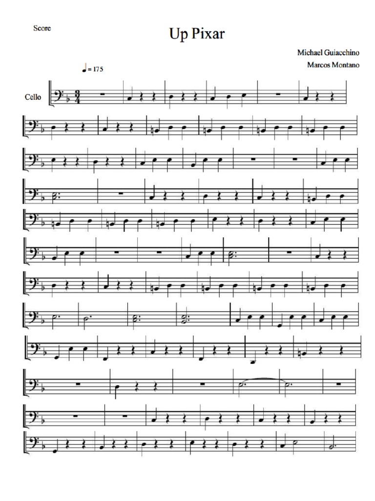 Cello - Up Pixar | PDF