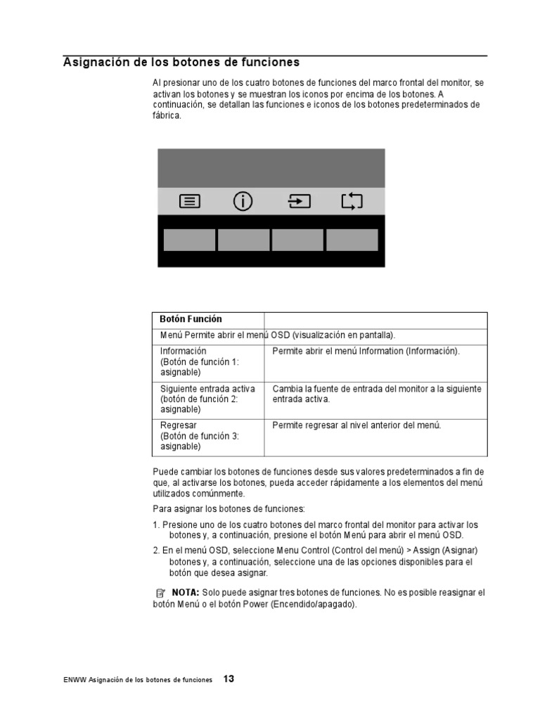 Asignación de Los Botones de Funciones - HP 19KA Manual | PDF