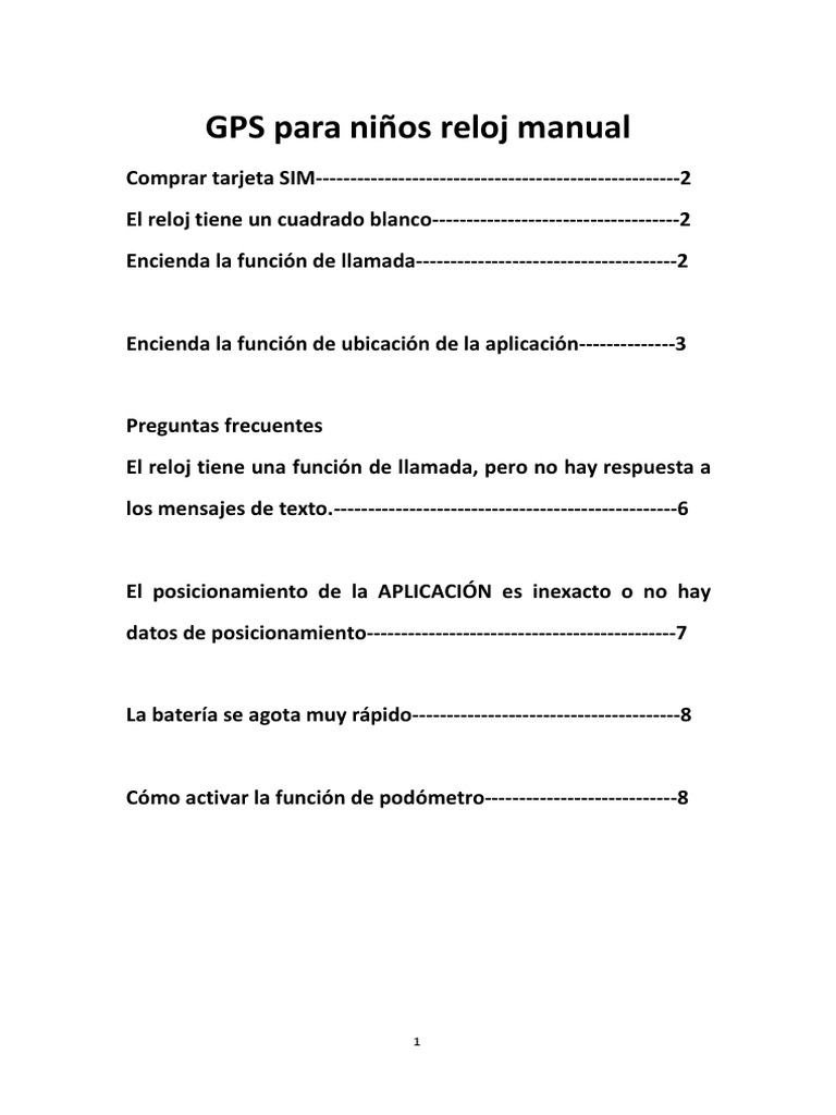 Manual de Reloj GPS (Español) | PDF | Teléfonos móviles | Sistema de ...