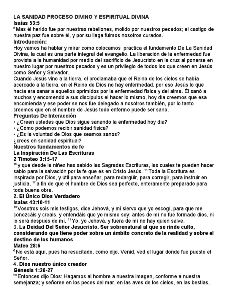 La Sanidad Divina | PDF | Jesús | Pecado