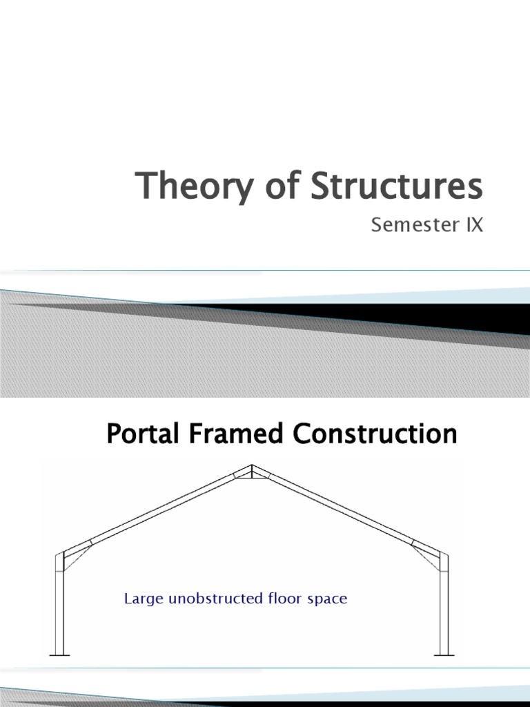 Theory of Structures - SEM IX - Portal Frames | PDF | Beam (Structure ...