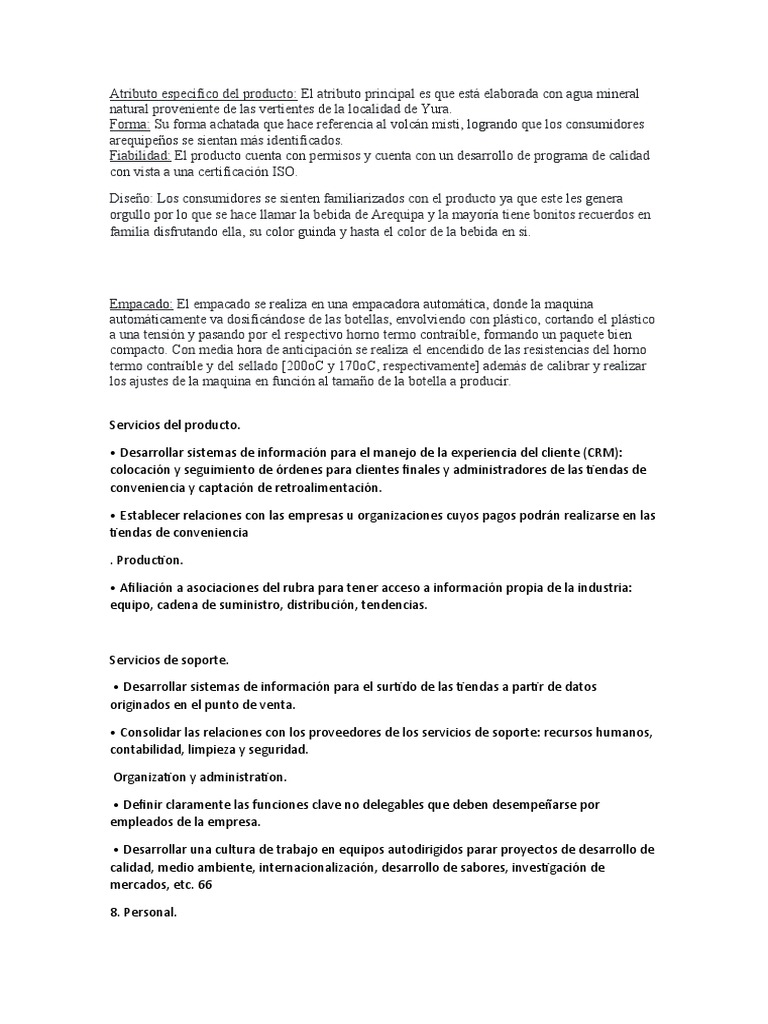 Bebida Arequipeña: Calidad y Tradición | PDF | Calidad (comercial ...