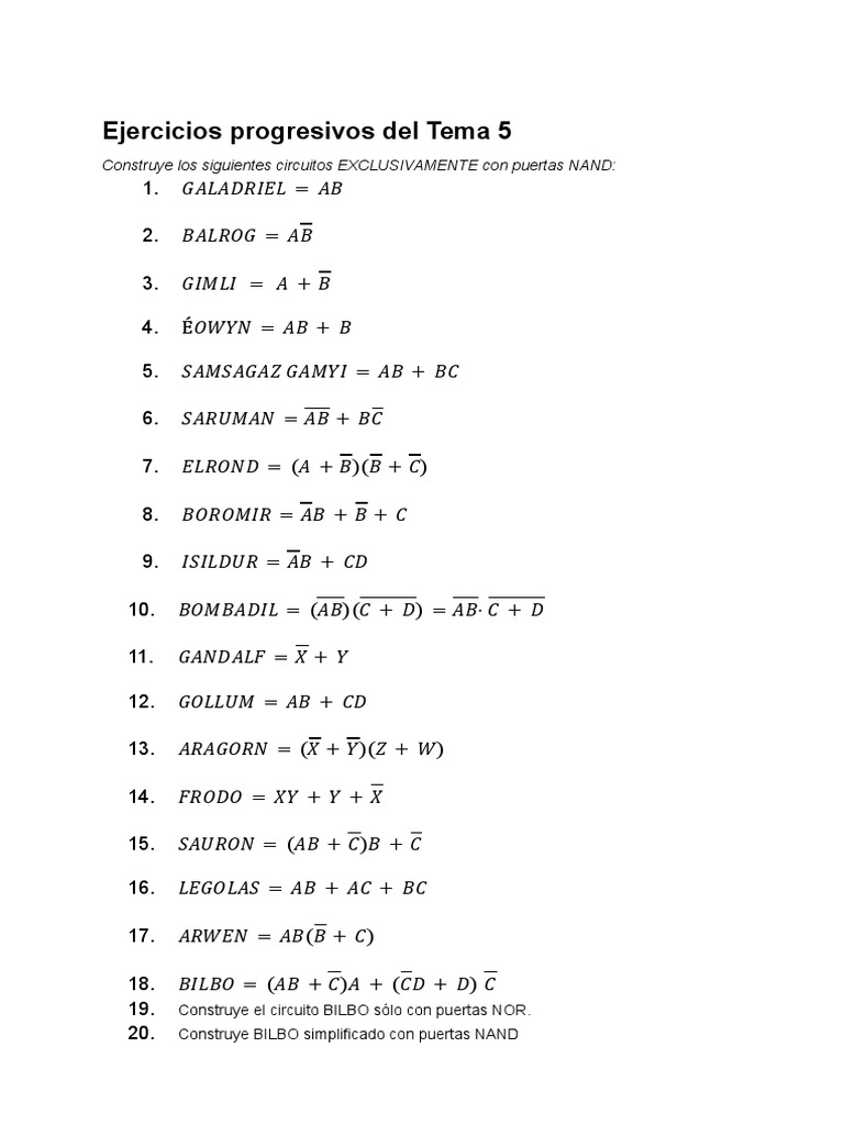 Ejercicios Progresivos Del T5 | PDF