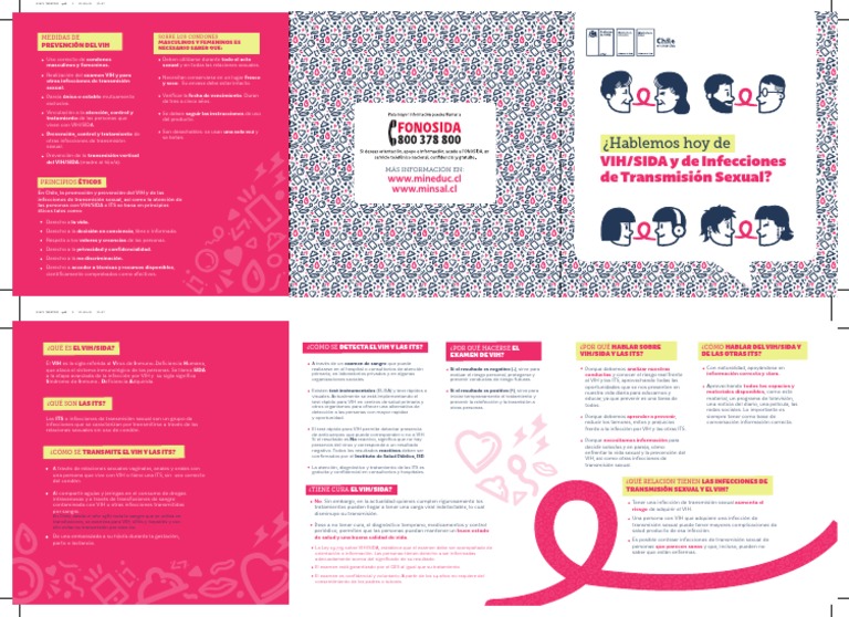 Triptico VIH MINEDUC NOC | PDF | VIH | Infección transmitida sexualmente