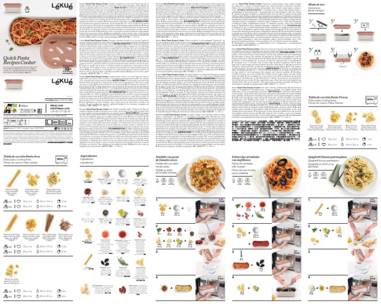 Pasta Cooker Recipes | PDF | Pasta | Cocina italiana